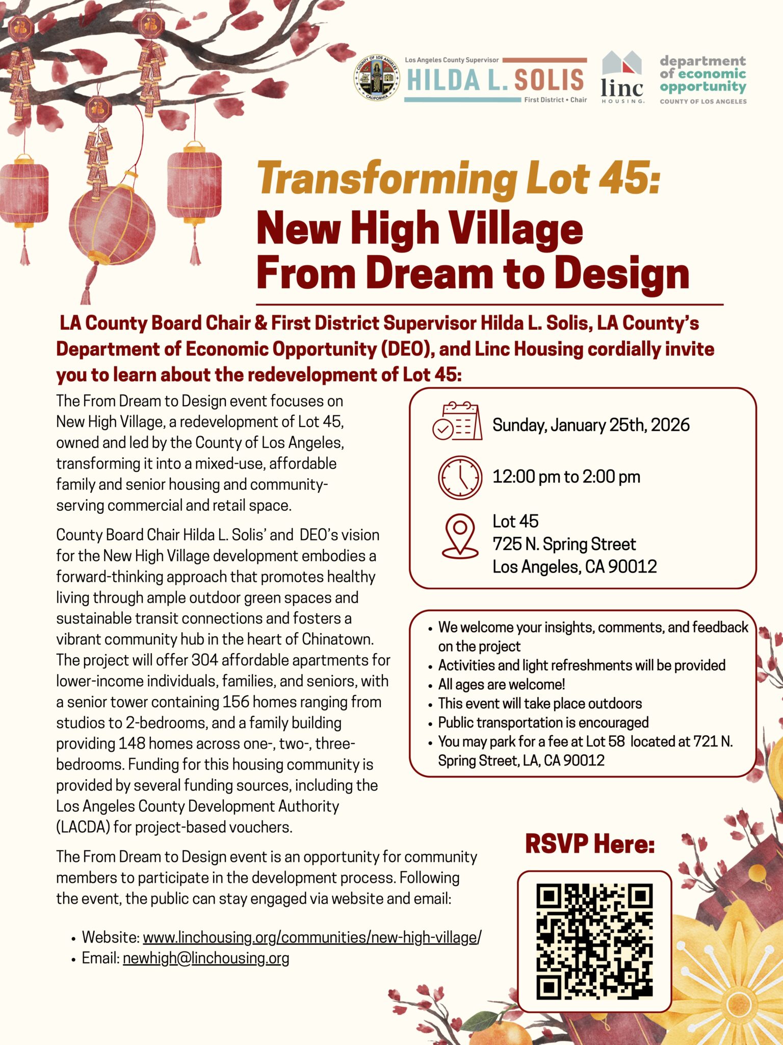 New High Village / Lot 45 Event – Sunday, January 25, 2026 – HCNNC